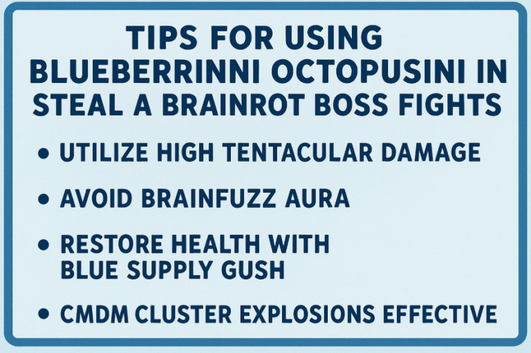 Tips for Using Blueberrinni Octopusini in Steal A Brainrot Boss Fights ...
